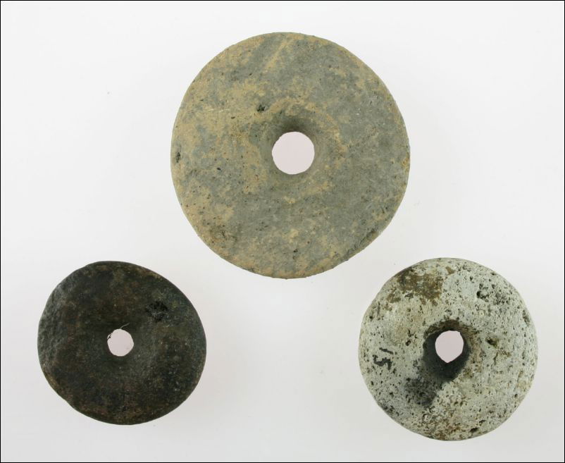 3 Chumash 'doughnut Stones'