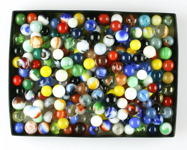 Approx 2 Pounds Of Vintage Marbles