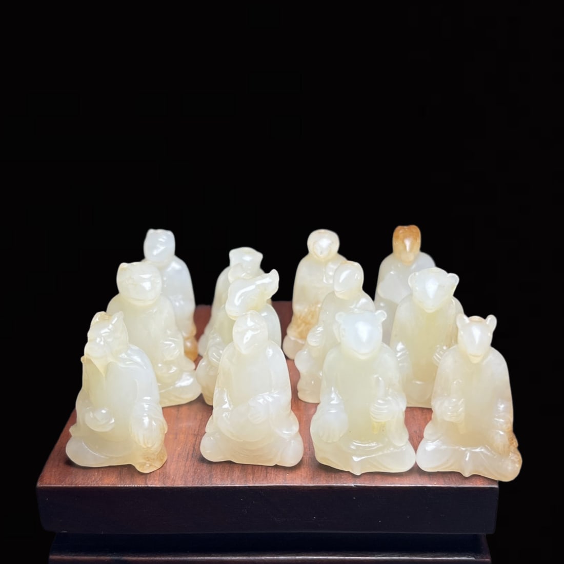A Set Of Fine White Jade The Twelve Chinese Zodiac Signs Ornaments ...