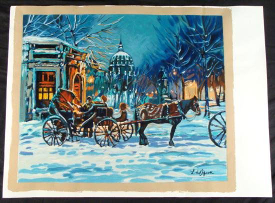 Littorio Del Signore Signed Canvas Print Place Montreal