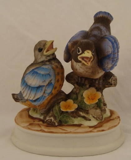 Lefton Blue Bird Kw7674 Hand Painted Bird Figurine