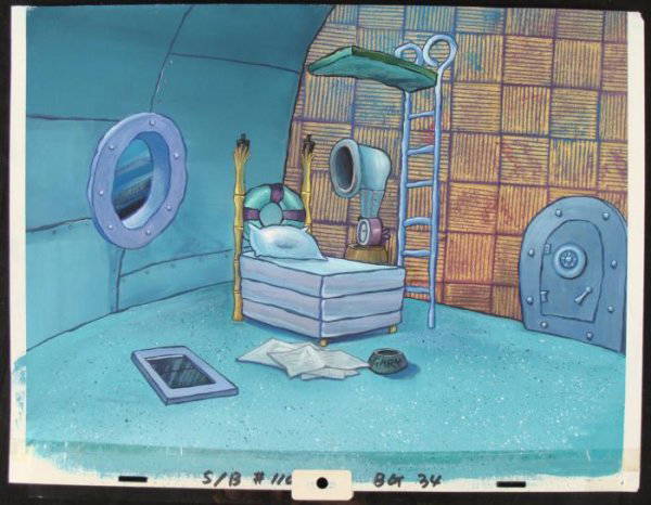 Production Spongebob Messy Bedroom Original Background