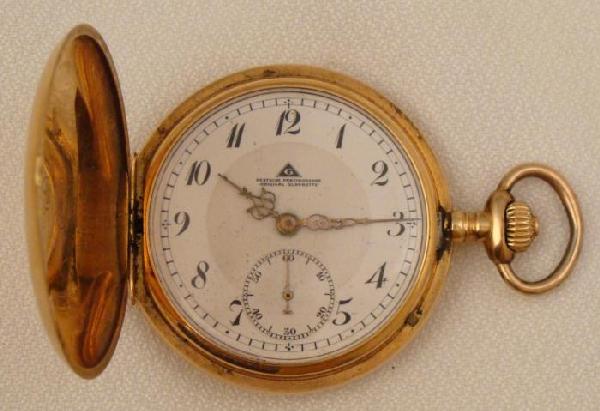14k Gold Glashutte Duf Antique German Pocket Watch 1920