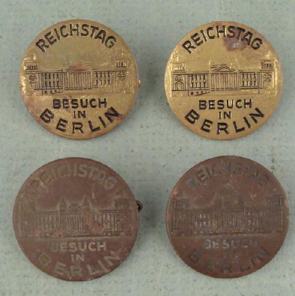 4 Reichstag Besuch In Berlin Pins Award Badges WWII - May 30, 2010 ...