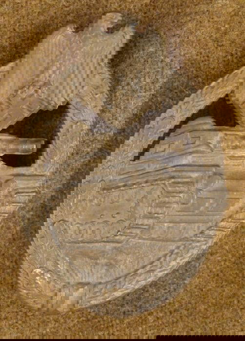 ORIGINAL NAZI PANZER ASSAULT/TANK BADGE-IN BRONZE-MAKER