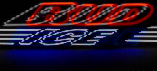 Bud Ice Neon Cool Budweiser Beer Red Blue Bar Sign Box - Jul 14, 2010 ...