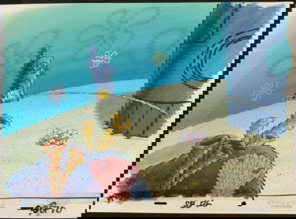 Hold Rope Background Original SpongeBob Animation Cel - Aug 12, 2010 ...