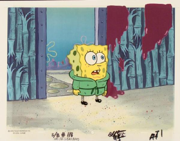 Mess Shock Original Spongebob Cel Background Animation
