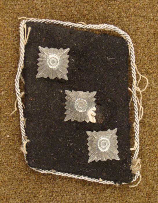 WWII Nazi SS Officers 3 Pips Shoulder Rank Patch