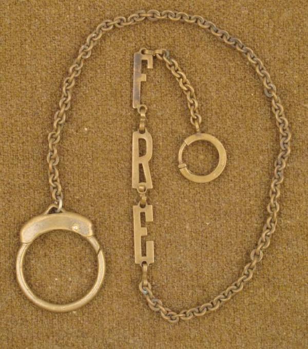 NAZI ERA 17 in. LONG POCKET WATCH FOB CHAIN
