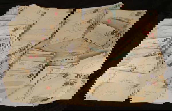 1940 1950 Postmarked Envelope Stamps 250+ Collection