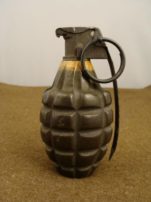 US Army/ Air Force Hand Grenade w/ Fuze WWII