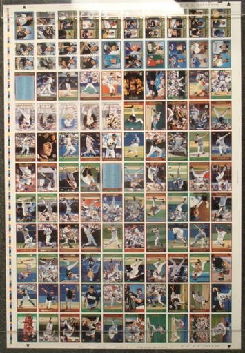 1997 Topps Baseball Uncut Card Sheet 110 Cards