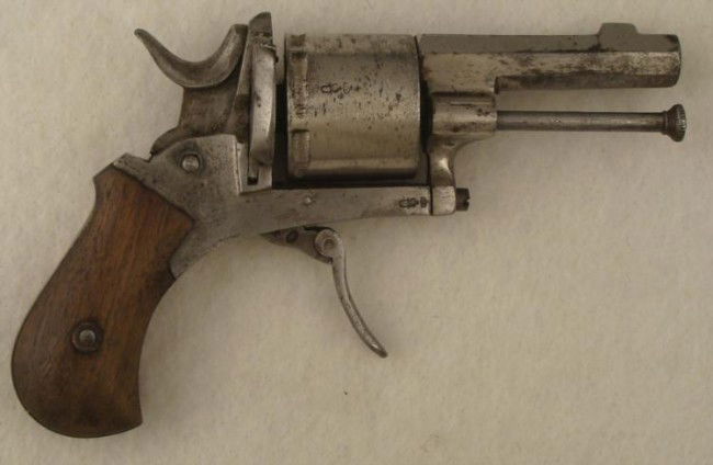 Antique Folding Trigger Revolver European Gun 1800s
