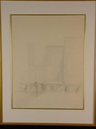 Original 1968 Harold Altman Pen & Ink Drawing Signed