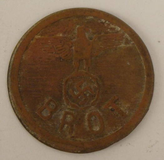 ORIGINAL NAZI BREAD BROT TOKEN W/EAGLE & SWASTIKA-BRASS - Mar 18, 2011 ...