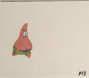 Patrick Star Production Cel Original Spongebob Art Walk