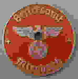 Original Nazi Wehrmacht License Plate Official Disc