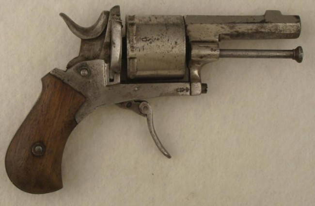 Antique Folding Trigger Revolver European Gun 1800s