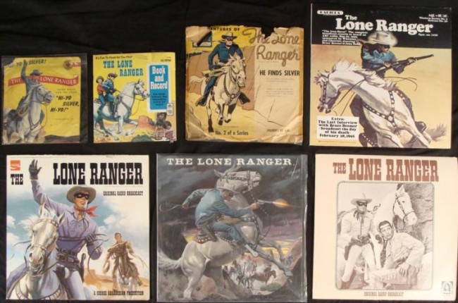 7 Vintage Lone Ranger Records Decca 1950s 1970s