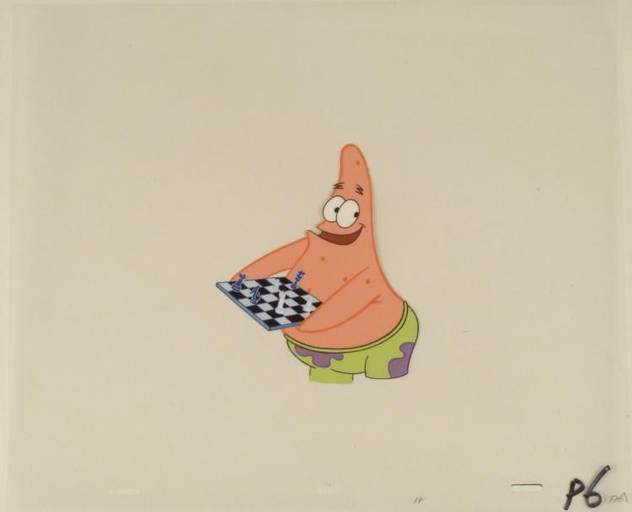 Original Spongebob Art Chess Anyone Production Cel