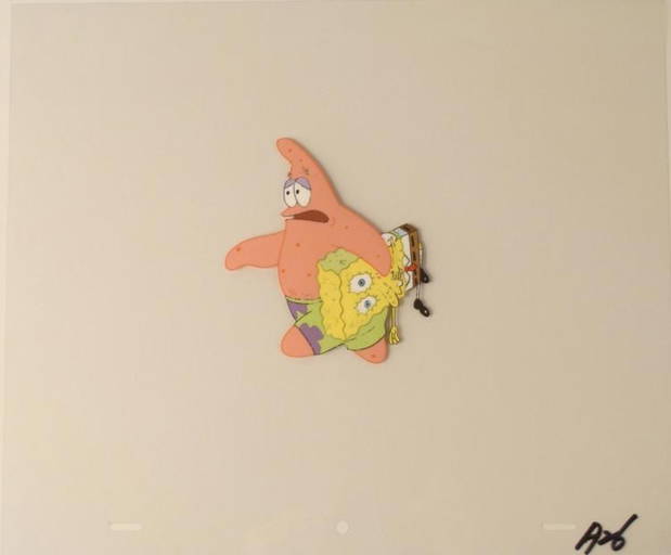 Soaked Sponge Original Spongebob Animation Art Cel