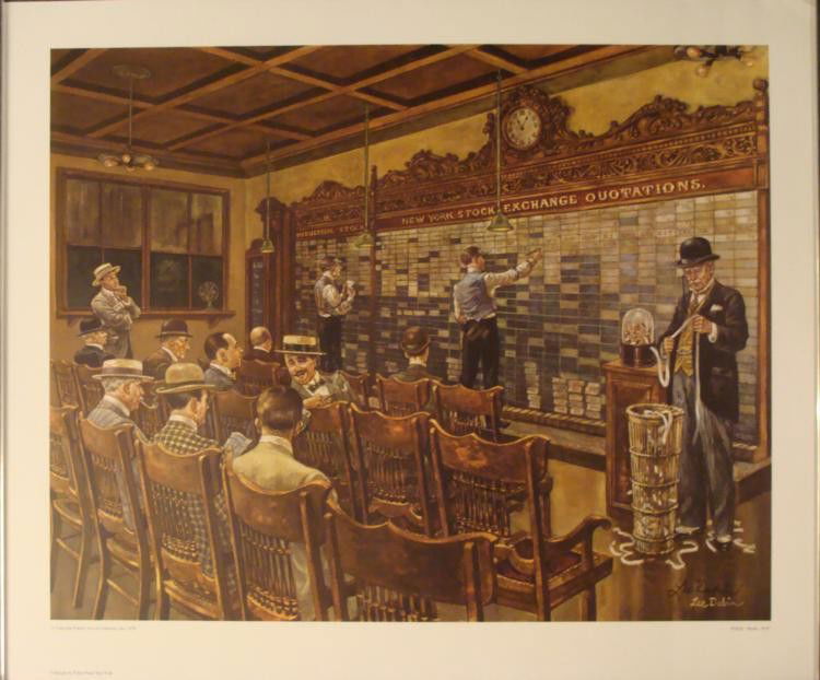 Lee Dubin : Stocks, 1910 Art Print