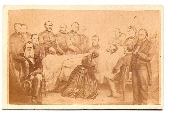 Lincolns Death Bed Scene With Mary Todd Lincoln