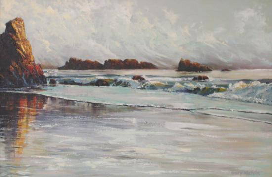 Oregon Coast By Gary Melvin 24 X 30 Signed