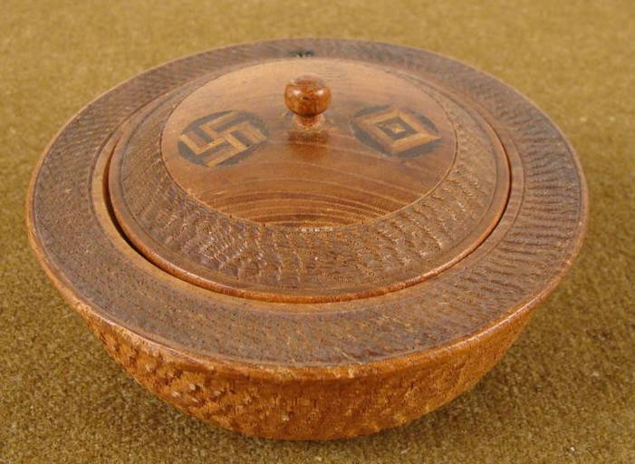 HAND CARVED NAZI WOOD JAR-SWASTIKA INLAID TOP WWII ERA - Dec 23, 2011 ...