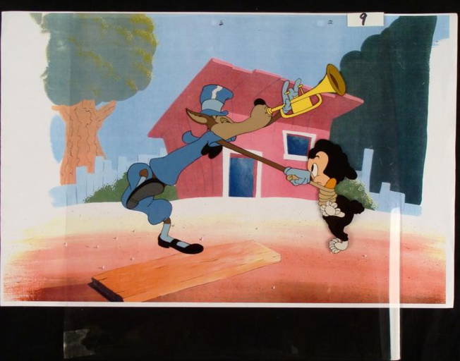 Three Little Pigs Animation Cel Original Senerade Pig