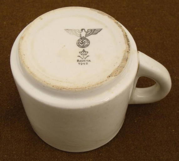 Large Nazi Wehrmacht Dining Hall Coffee Cup 1942