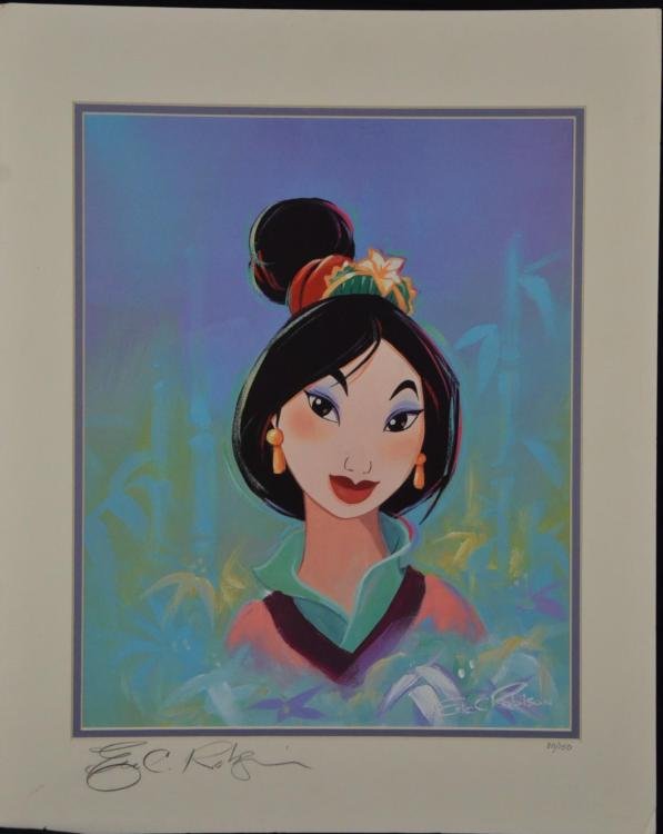 Mulan Signed Eric Robison Ltd Ed Disney Animation Cel