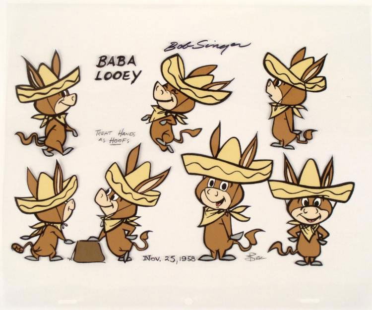 Signed Model Cel Original Animation Art Baba Looey 1958