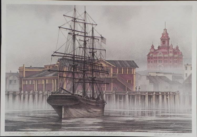 James R. Williamson Signed Promo Nautical Art Print