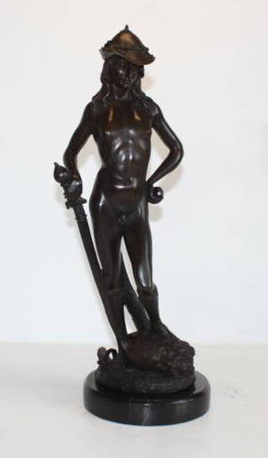 Handsome Bronze Sculpture David and Goliath - Apr 15, 2012 | Universal ...