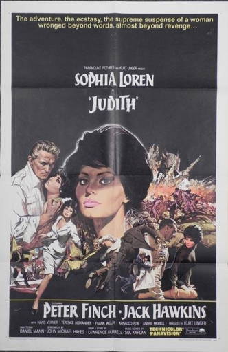 Judith Movie Poster 1966 Sophia Lauren Peter Finch - May 15, 2012 ...