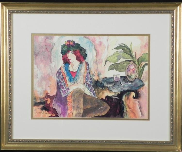 Linda R. Denison LE Print Woman Framed