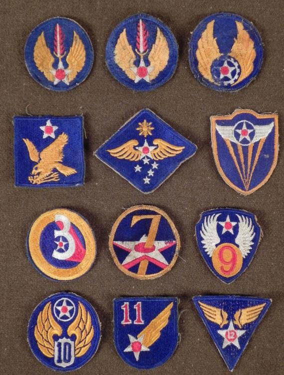 12 WWII U.S. AIR FORCE PATCHES