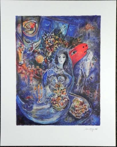 Marc Chagall Moonlight Bouquet Art Print