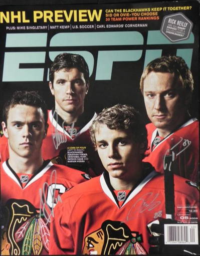 Blackhawks Signed ESPN Poster Toews, Huet, Kane, Hossa - Dec 13, 2012 ...