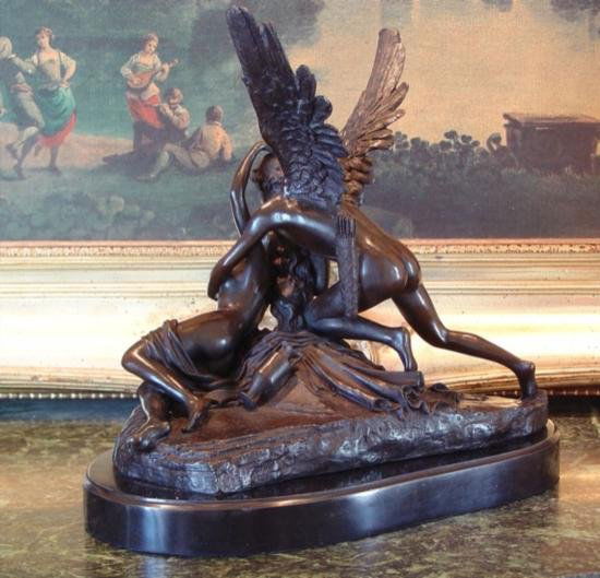 Romantic Bronze Sculpture Cupid And Psyche Lot 220010