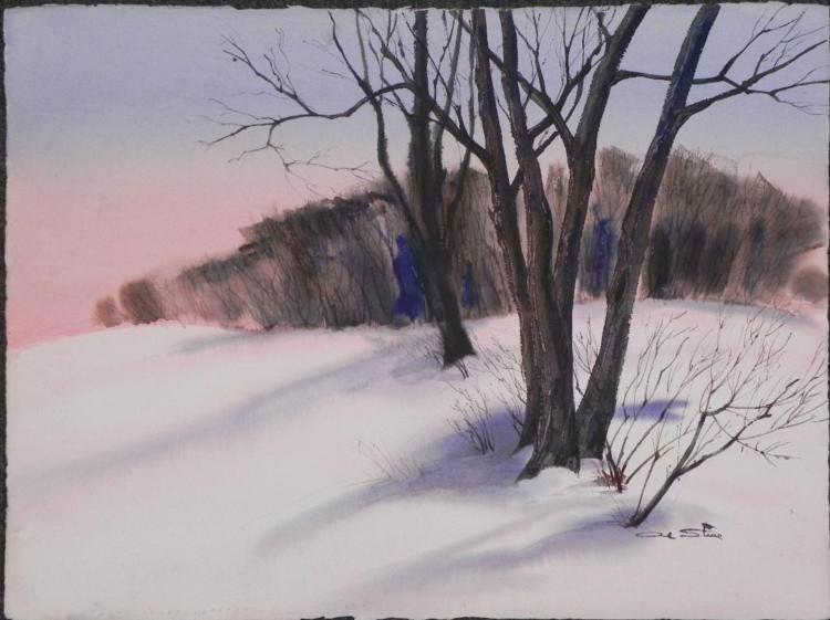 Al Stine Original Watercolor Painting Winter Landscape - Mar 14, 2013 ...