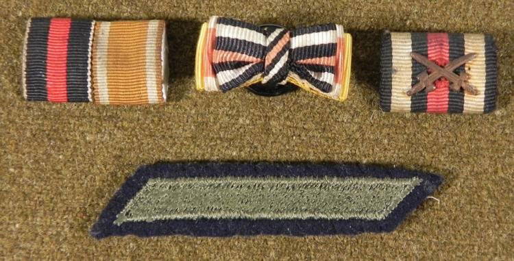 Four Nazi Ribbon Bars & Lapel Ribbin 1 Stripe