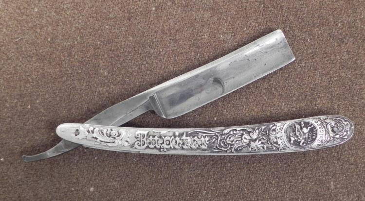 Vintage Straight Edge Razor High Relief Artwork