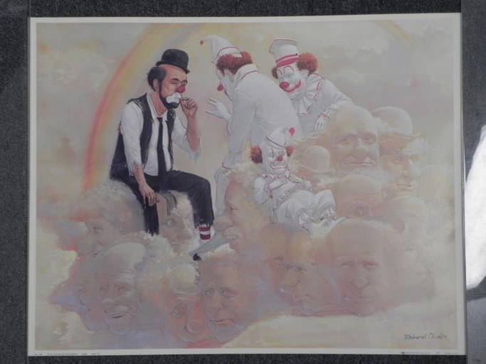 Robert Owen Clown Print Pot At The End Of The Rainbow