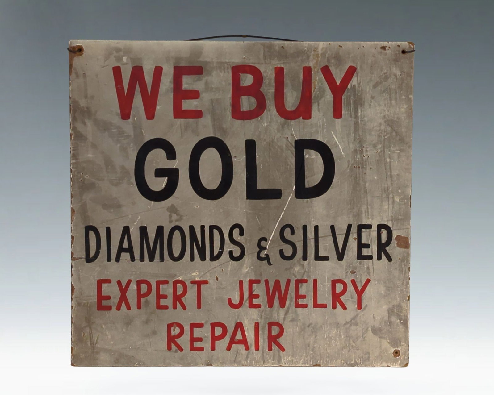 Vintage Hand-painted "we Buy Gold" Wooden Jeweler's Sign From New ...