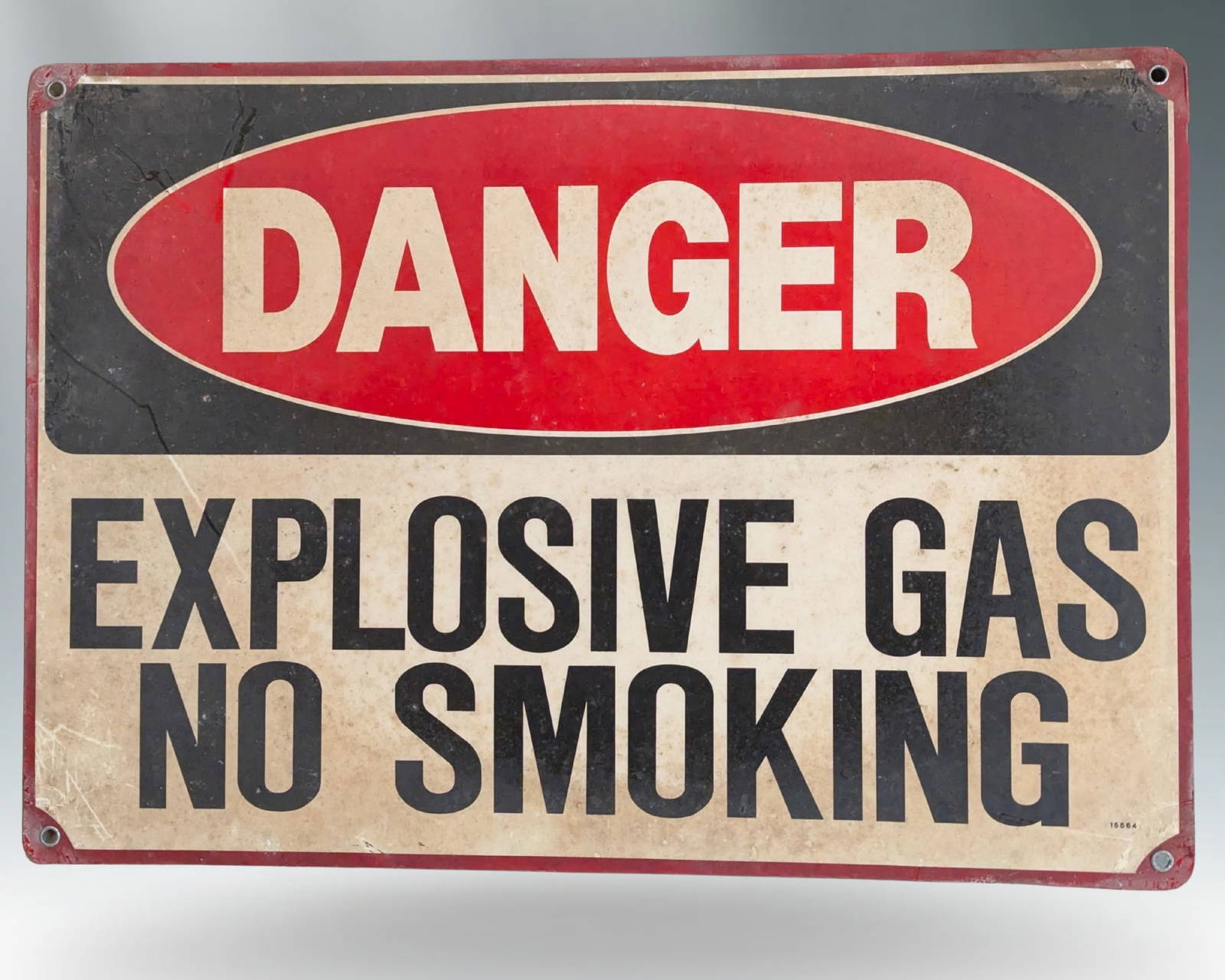 Vintage Fiberglass "danger Explosive Gas" Industrial Safety Sign - Jul ...