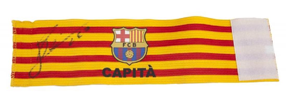 LIONEL MESSI SIGNED FC BARCELONA CAPTAIN'S ARMBAND