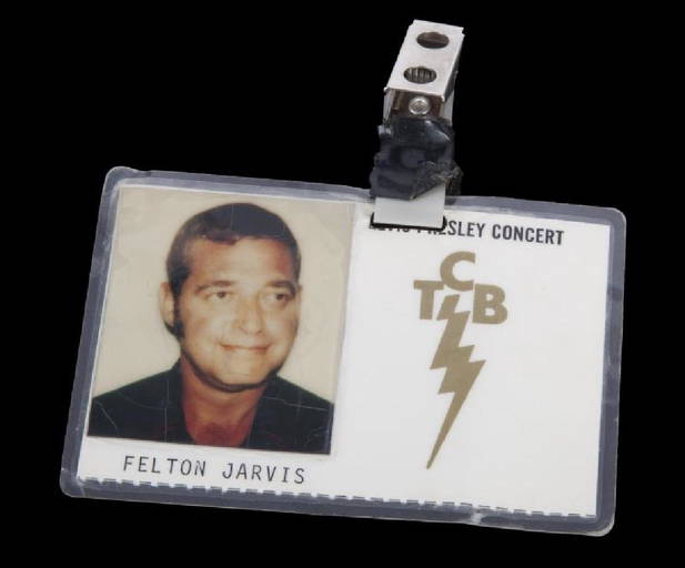 Elvis Presley Show Felton Jarvis Backstage Pass